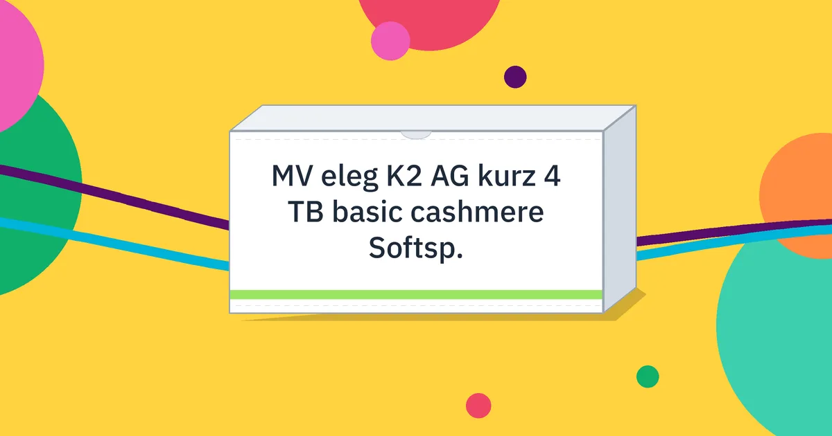 Symbolbild: Packung mit der Aufschrift MV eleg K2 AG kurz 4 TB basic cashmere Softsp. (PZN 14676830) – Verfügbarkeit und Bezug in Apotheken in Frankfurt am Main