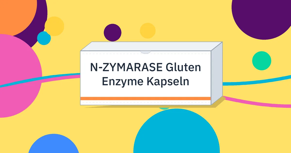 Symbolbild: Packung mit der Aufschrift N-ZYMARASE Gluten Enzyme Kapseln (PZN 19154711) – Verfügbarkeit und Bezug in Apotheken in Frankfurt am Main