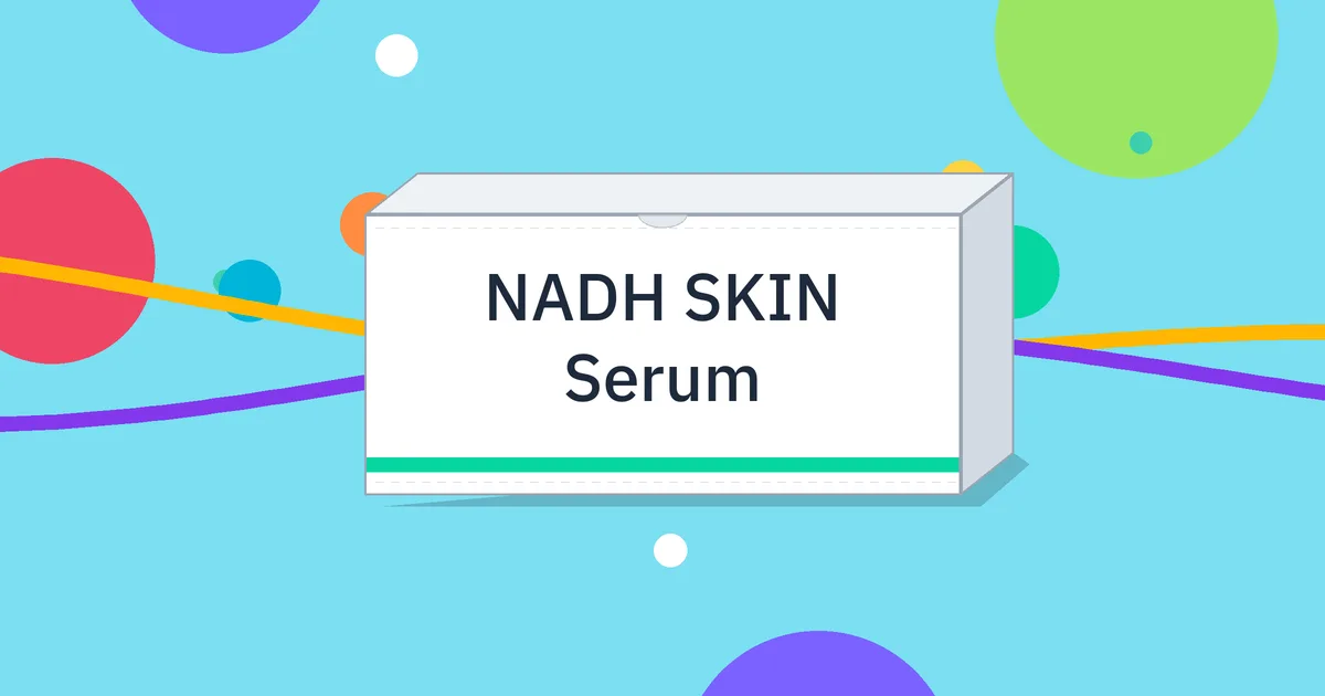 Symbolbild: Packung mit der Aufschrift NADH SKIN Serum (PZN 12870195) – Verfügbarkeit und Bezug in Apotheken in Frankfurt am Main