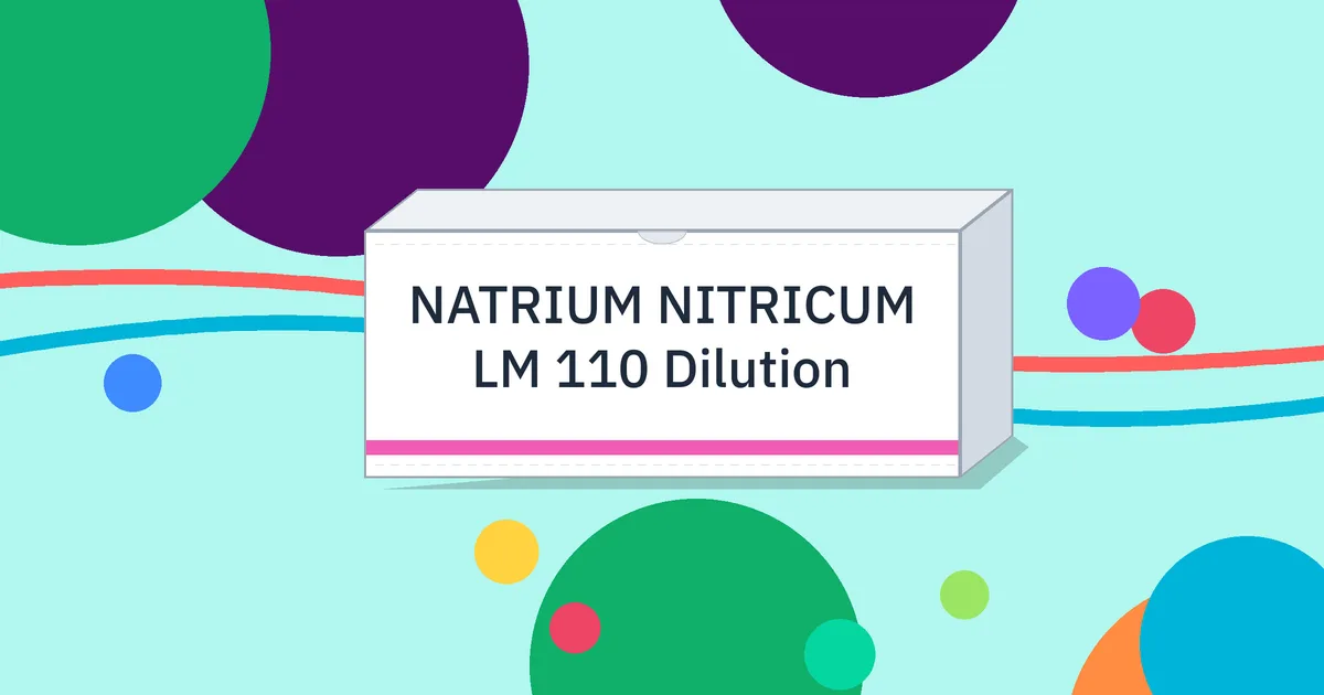 Symbolbild: Packung mit der Aufschrift NATRIUM NITRICUM LM 110 Dilution (PZN 12965955) – Verfügbarkeit und Bezug in Apotheken in Frankfurt am Main