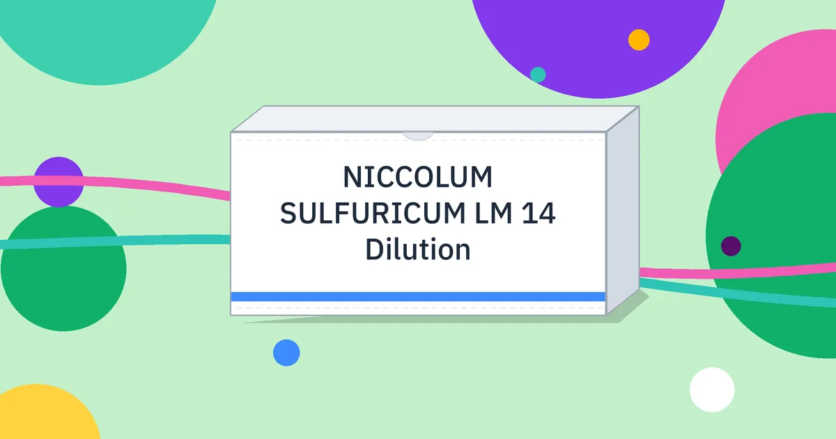 Symbolbild: Packung mit der Aufschrift NICCOLUM SULFURICUM LM 14 Dilution (PZN 12968669) – Verfügbarkeit und Bezug in Apotheken in Frankfurt am Main