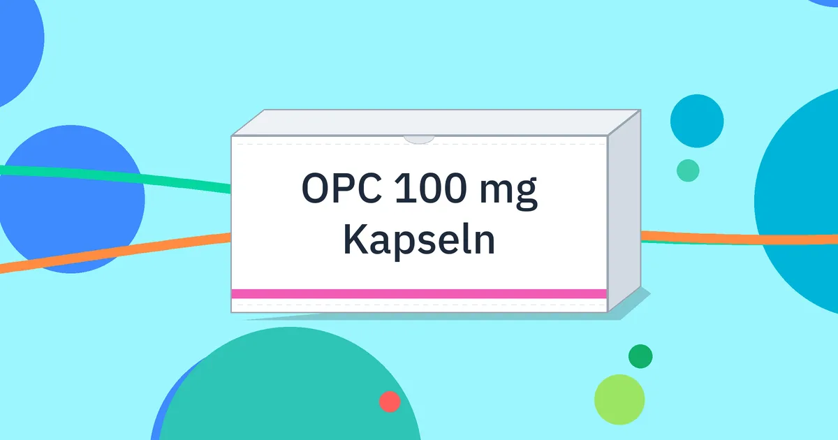 Symbolbild: Packung mit der Aufschrift OPC 100 mg Kapseln (PZN 17965635) – Verfügbarkeit und Bezug in Apotheken in Frankfurt am Main