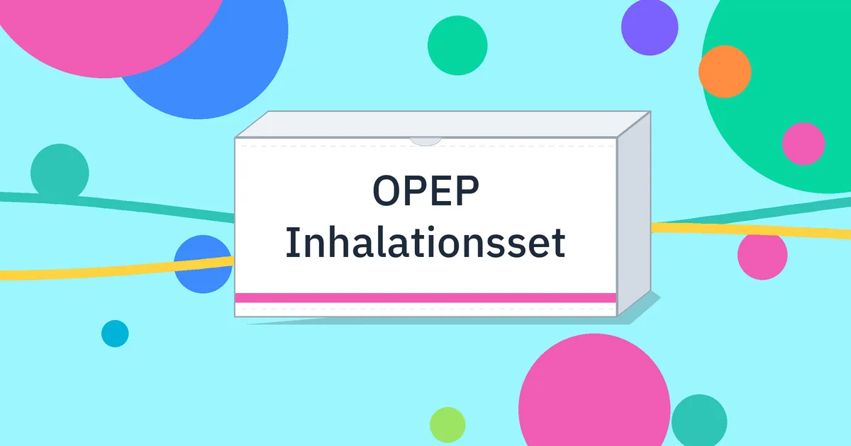 Symbolbild: Packung mit der Aufschrift OPEP Inhalationsset (PZN 10525815) – Verfügbarkeit und Bezug in Apotheken in Frankfurt am Main