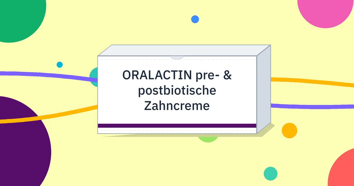 Symbolbild: Packung mit der Aufschrift ORALACTIN pre- & postbiotische Zahncreme (PZN 18320662) – Verfügbarkeit und Bezug in Apotheken in Frankfurt am Main