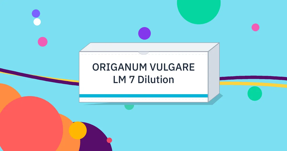 Symbolbild: Packung mit der Aufschrift ORIGANUM VULGARE LM 7 Dilution (PZN 12972984) – Verfügbarkeit und Bezug in Apotheken in Frankfurt am Main