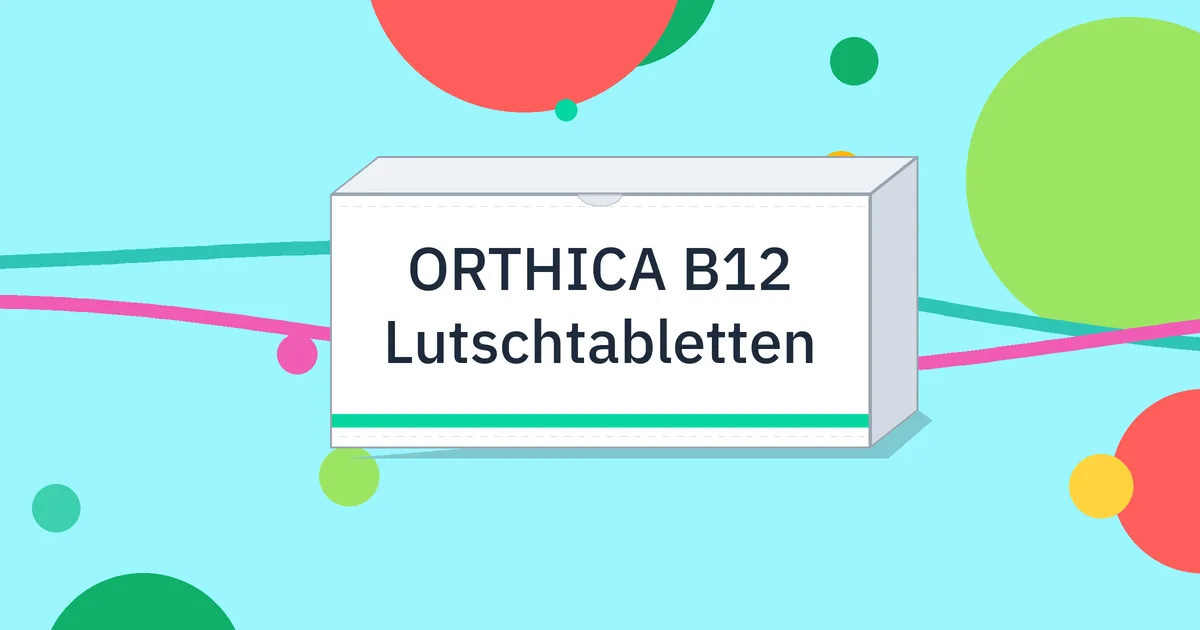 Symbolbild: Packung mit der Aufschrift ORTHICA B12 Lutschtabletten (PZN 13859333) – Verfügbarkeit und Bezug in Apotheken in Frankfurt am Main