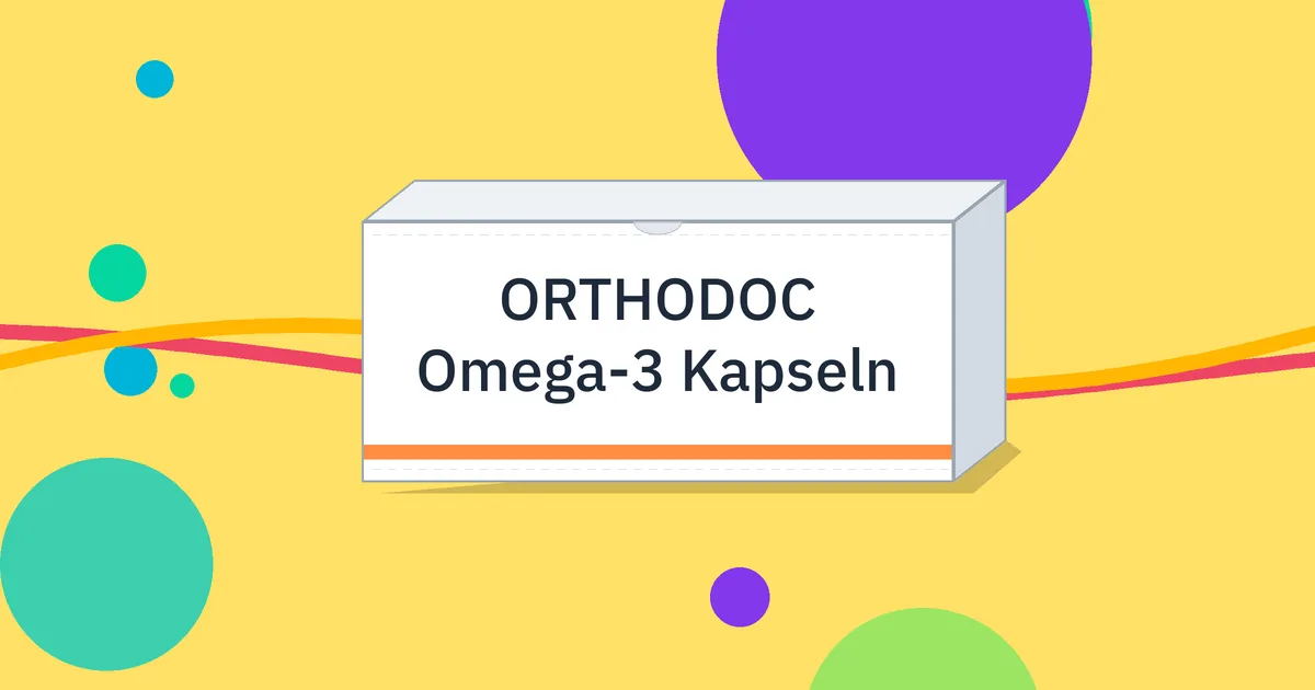 Symbolbild: Packung mit der Aufschrift ORTHODOC Omega-3 Kapseln (PZN 06325111) – Verfügbarkeit und Bezug in Apotheken in Frankfurt am Main