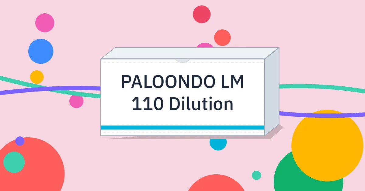 Symbolbild: Packung mit der Aufschrift PALOONDO LM 110 Dilution (PZN 13630642) – Verfügbarkeit und Bezug in Apotheken in Frankfurt am Main