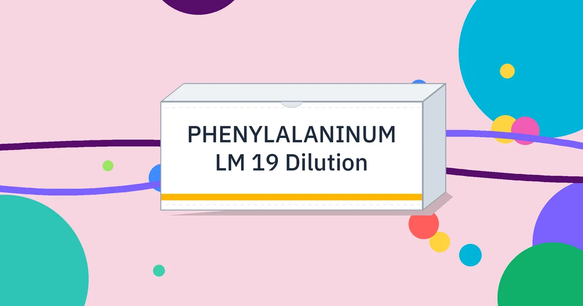 Symbolbild: Packung mit der Aufschrift PHENYLALANINUM LM 19 Dilution (PZN 13784026) – Verfügbarkeit und Bezug in Apotheken in Frankfurt am Main