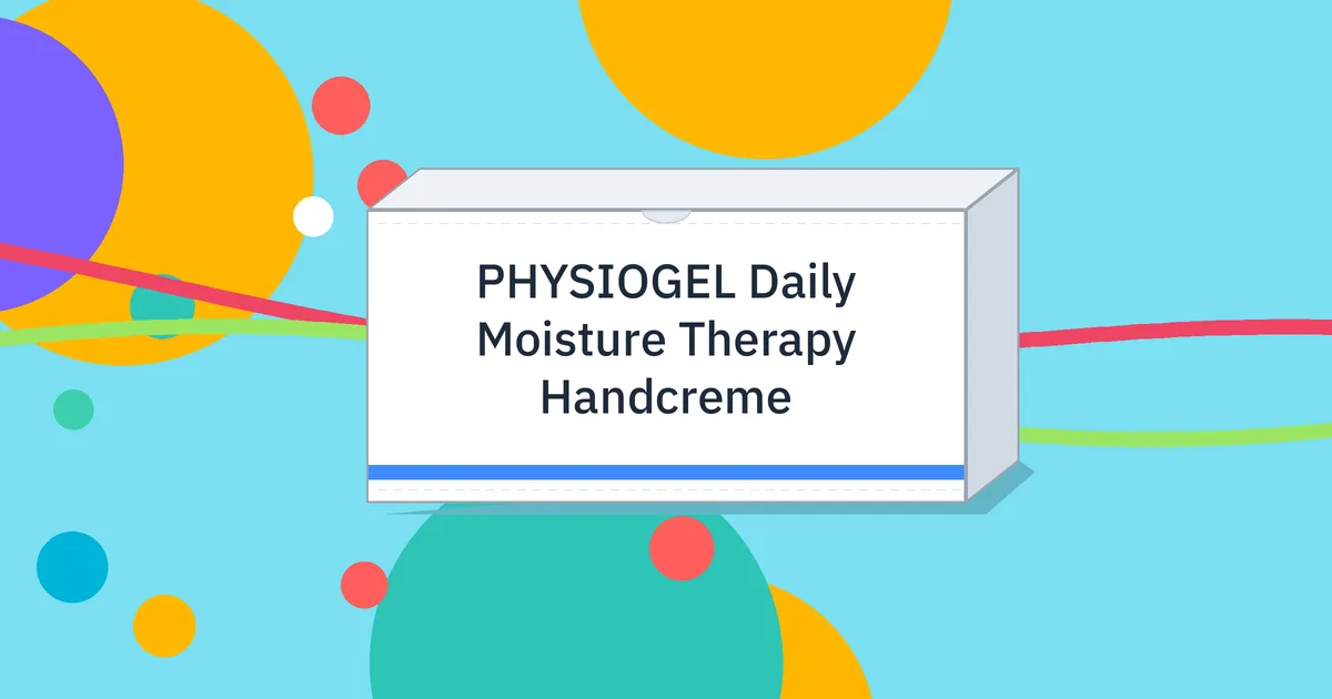 Symbolbild: Packung mit der Aufschrift PHYSIOGEL Daily Moisture Therapy Handcreme (PZN 10341481) – Verfügbarkeit und Bezug in Apotheken in Frankfurt am Main