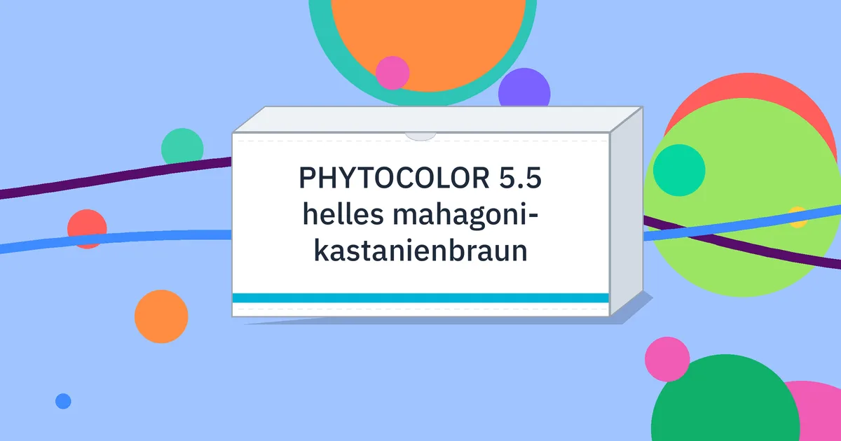 Symbolbild: Packung mit der Aufschrift PHYTOCOLOR 5.5 helles mahagoni-kastanienbraun (PZN 18240957) – Verfügbarkeit und Bezug in Apotheken in Frankfurt am Main