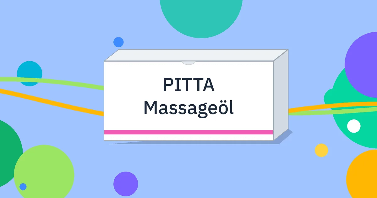 Symbolbild: Packung mit der Aufschrift PITTA Massageöl (PZN 11860898) – Verfügbarkeit und Bezug in Apotheken in Frankfurt am Main