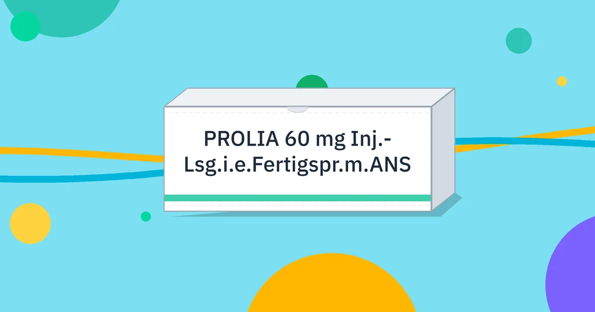 Symbolbild: Packung mit der Aufschrift PROLIA 60 mg Inj.-Lsg.i.e.Fertigspr.m.ANS (PZN 12728669) – Verfügbarkeit und Bezug in Apotheken in Frankfurt am Main