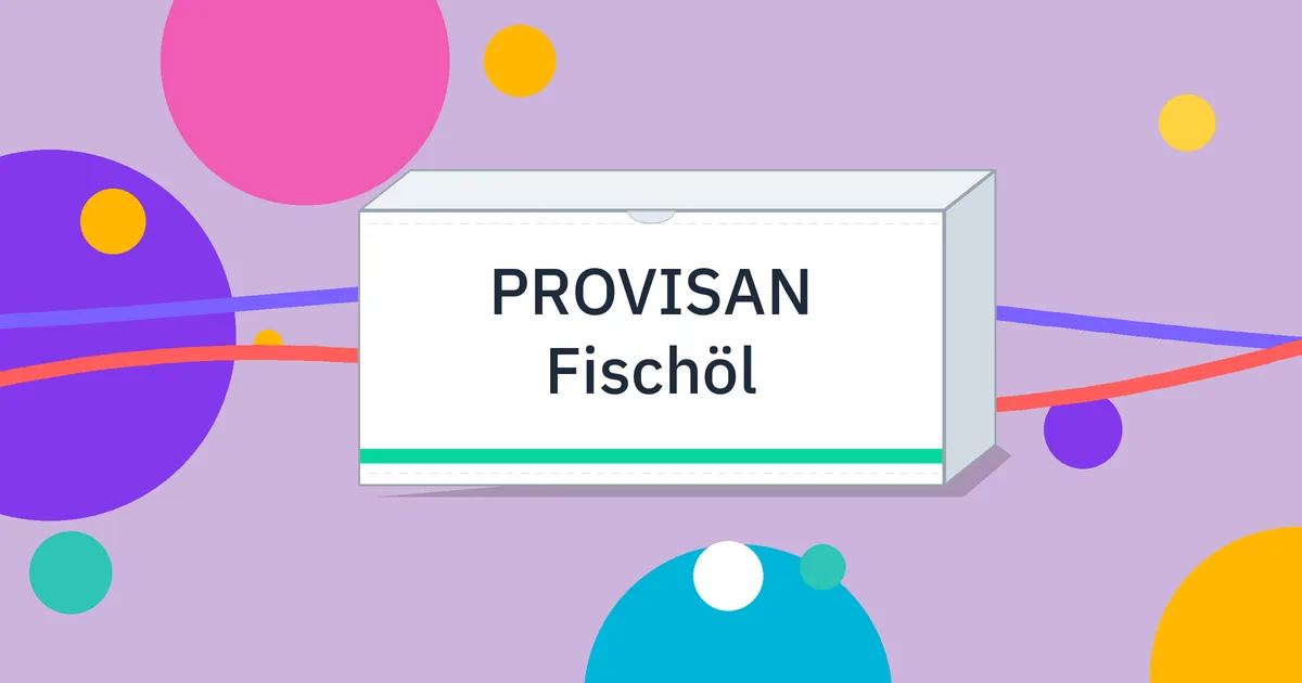 Symbolbild: Packung mit der Aufschrift PROVISAN Fischöl (PZN 06412471) – Verfügbarkeit und Bezug in Apotheken in Frankfurt am Main