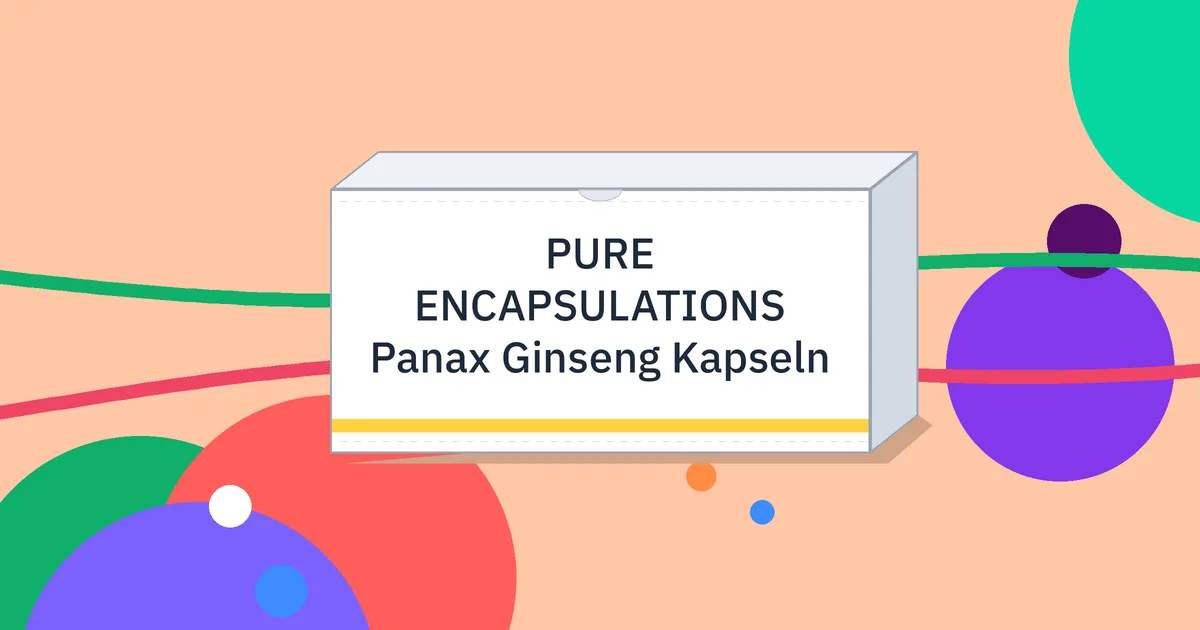 Symbolbild: Packung mit der Aufschrift PURE ENCAPSULATIONS Panax Ginseng Kapseln (PZN 02767208) – Verfügbarkeit und Bezug in Apotheken in Frankfurt am Main