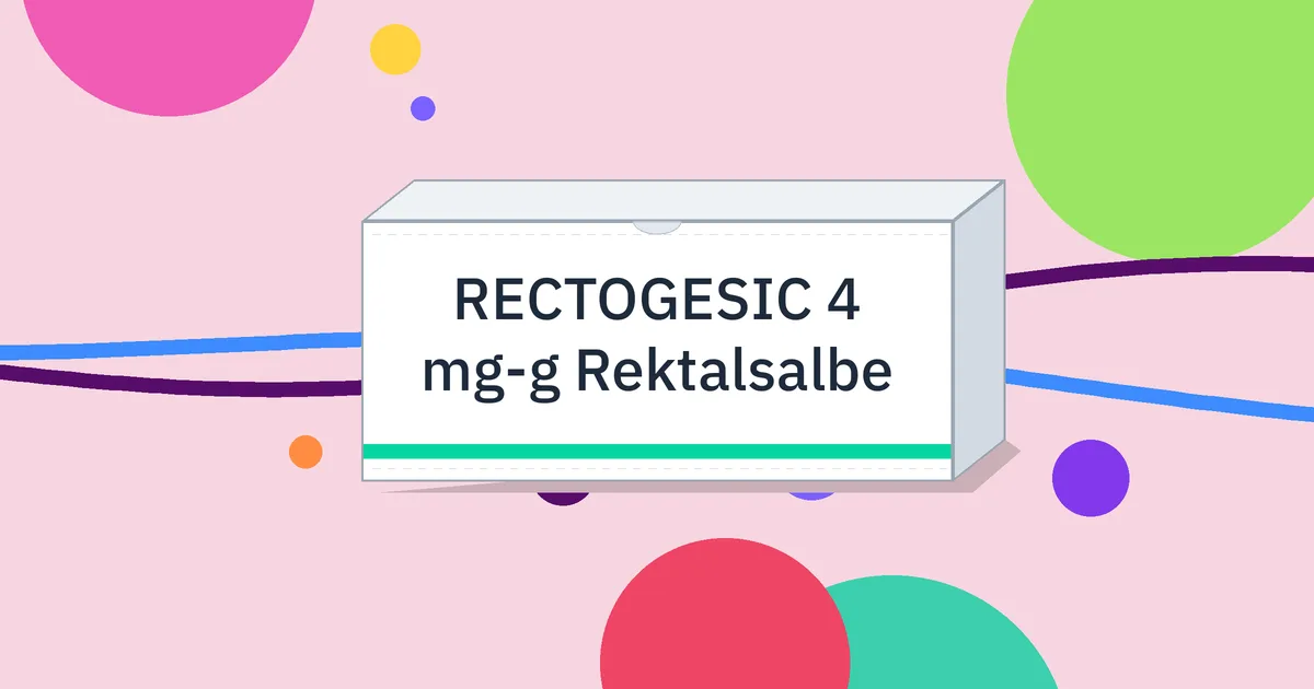 Symbolbild: Packung mit der Aufschrift RECTOGESIC 4 mg-g Rektalsalbe (PZN 11229295) – Verfügbarkeit und Bezug in Apotheken in Frankfurt am Main