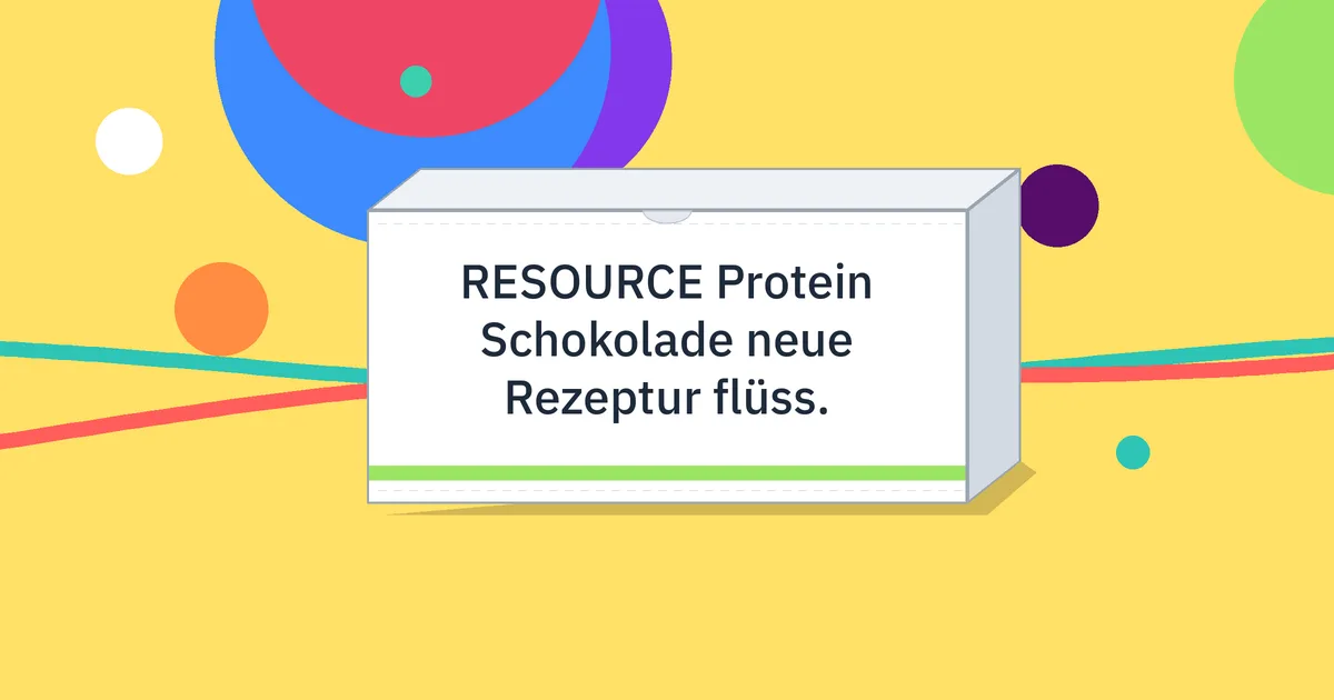 Symbolbild: Packung mit der Aufschrift RESOURCE Protein Schokolade neue Rezeptur flüss. (PZN 01743996) – Verfügbarkeit und Bezug in Apotheken in Frankfurt am Main