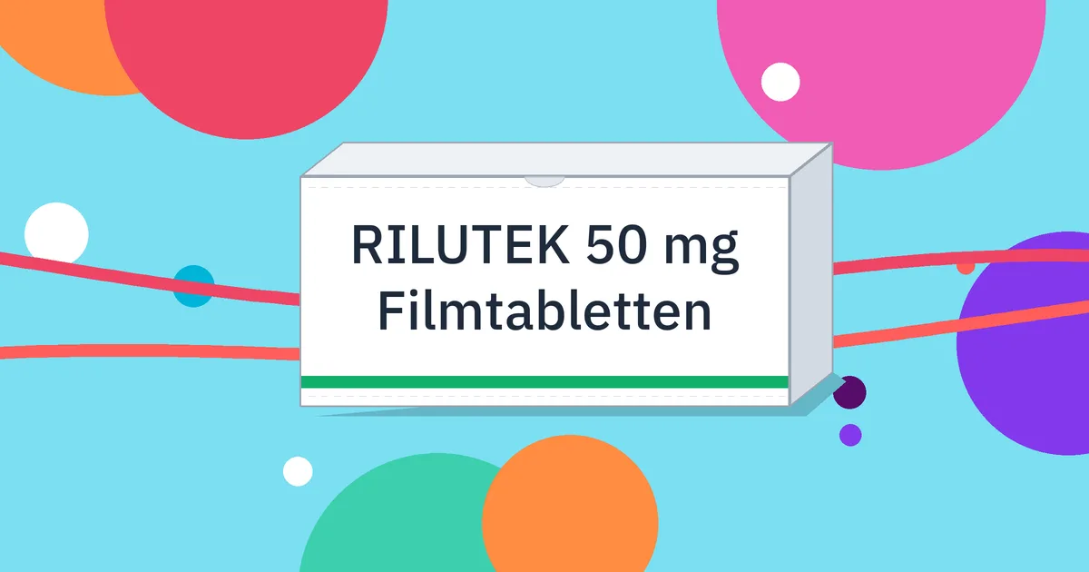 Symbolbild: Packung mit der Aufschrift RILUTEK 50 mg Filmtabletten (PZN 00426207) – Verfügbarkeit und Bezug in Apotheken in Frankfurt am Main