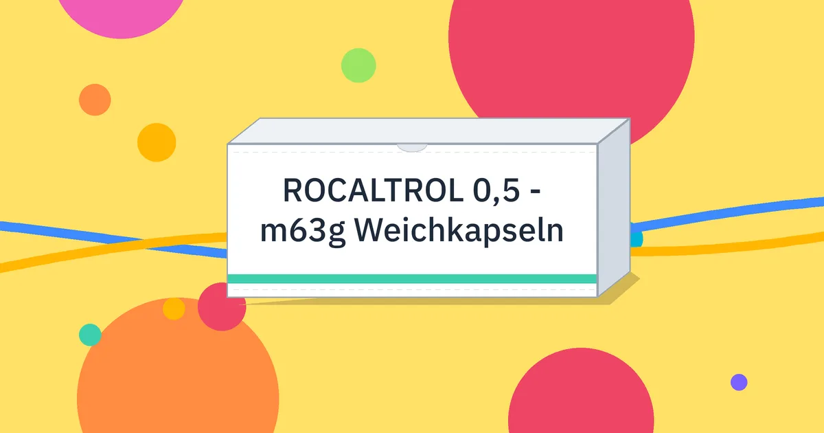 Symbolbild: Packung mit der Aufschrift ROCALTROL 0,5 -m63g Weichkapseln (PZN 11557728) – Verfügbarkeit und Bezug in Apotheken in Frankfurt am Main