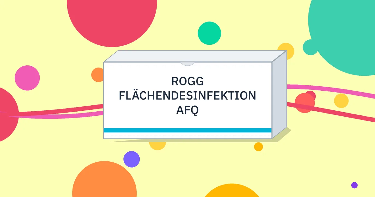 Symbolbild: Packung mit der Aufschrift ROGG FLÄCHENDESINFEKTION AFQ (PZN 01696044) – Verfügbarkeit und Bezug in Apotheken in Frankfurt am Main