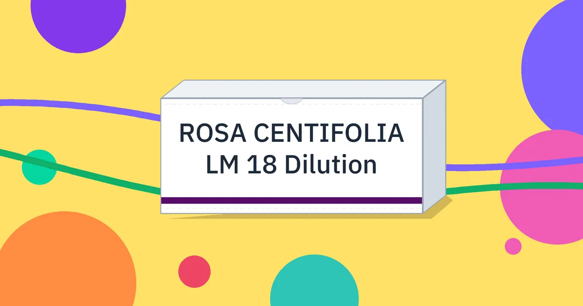 Symbolbild: Packung mit der Aufschrift ROSA CENTIFOLIA LM 18 Dilution (PZN 13055853) – Verfügbarkeit und Bezug in Apotheken in Frankfurt am Main