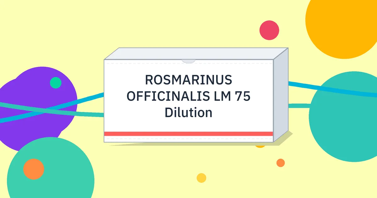Symbolbild: Packung mit der Aufschrift ROSMARINUS OFFICINALIS LM 75 Dilution (PZN 13681214) – Verfügbarkeit und Bezug in Apotheken in Frankfurt am Main