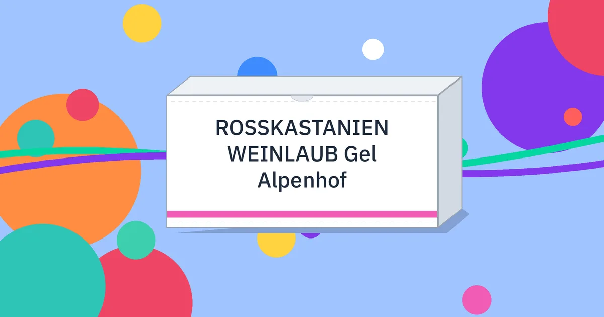 Symbolbild: Packung mit der Aufschrift ROSSKASTANIEN WEINLAUB Gel Alpenhof (PZN 18661966) – Verfügbarkeit und Bezug in Apotheken in Frankfurt am Main