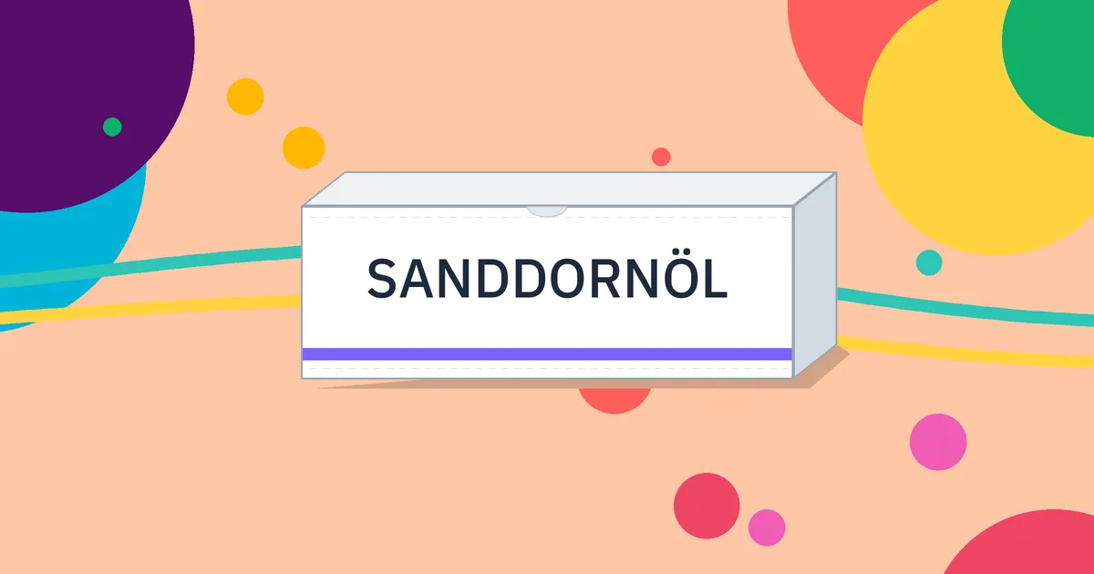 Symbolbild: Packung mit der Aufschrift SANDDORNÖL (PZN 01474036) – Verfügbarkeit und Bezug in Apotheken in Frankfurt am Main