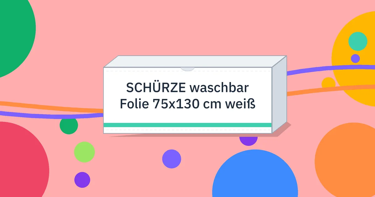 Symbolbild: Packung mit der Aufschrift SCHÜRZE waschbar Folie 75x130 cm weiß (PZN 10125168) – Verfügbarkeit und Bezug in Apotheken in Frankfurt am Main