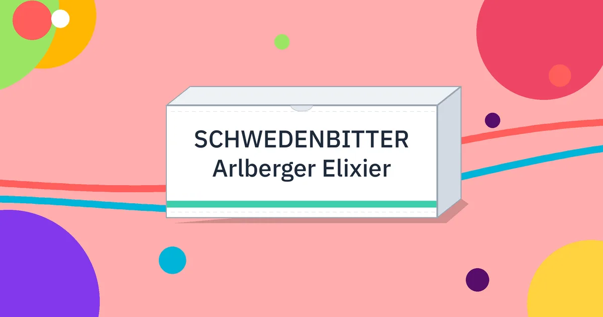 Symbolbild: Packung mit der Aufschrift SCHWEDENBITTER Arlberger Elixier (PZN 03064911) – Verfügbarkeit und Bezug in Apotheken in Frankfurt am Main