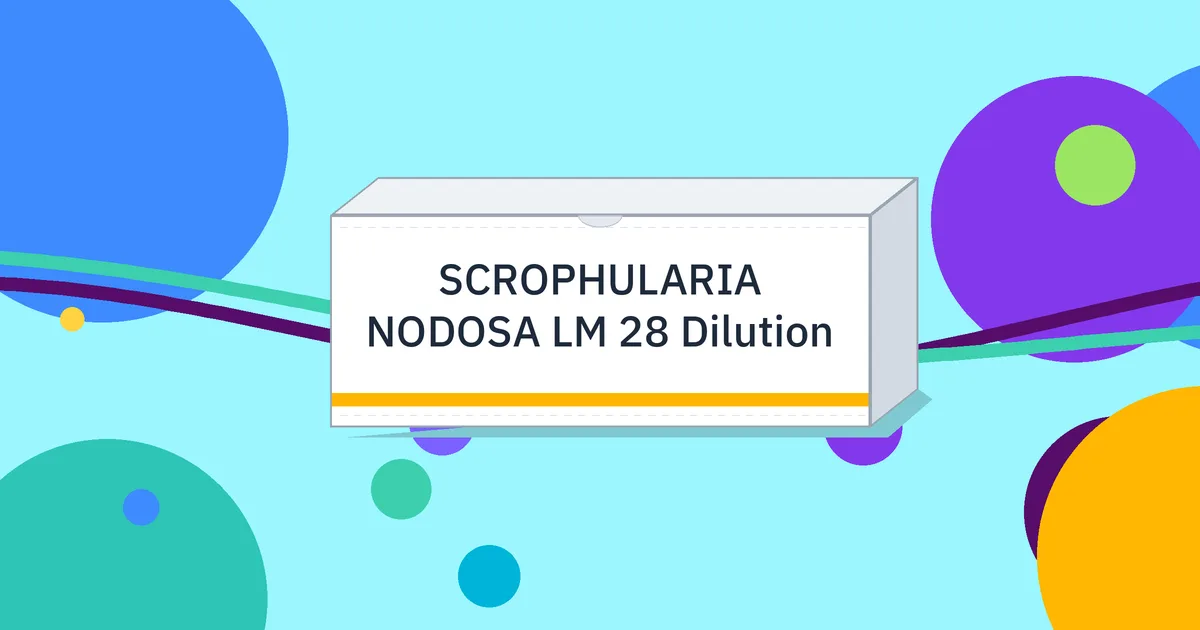 Symbolbild: Packung mit der Aufschrift SCROPHULARIA NODOSA LM 28 Dilution (PZN 13184645) – Verfügbarkeit und Bezug in Apotheken in Frankfurt am Main