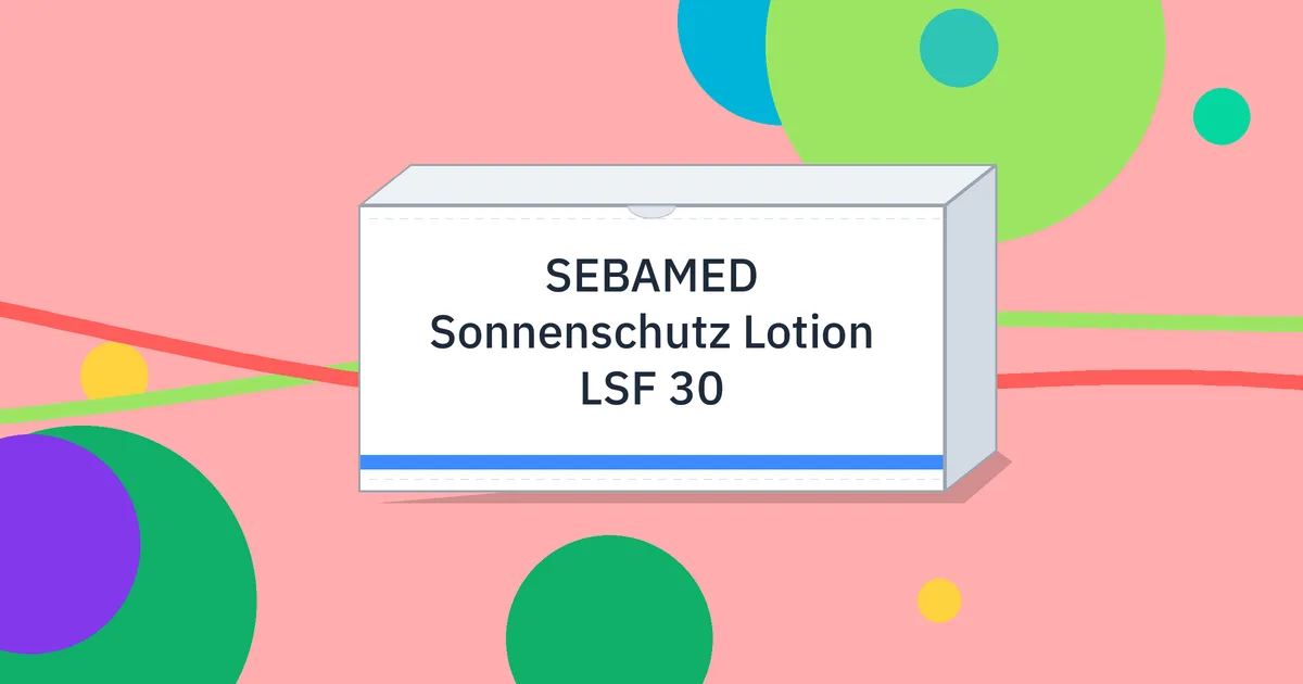 Symbolbild: Packung mit der Aufschrift SEBAMED Sonnenschutz Lotion LSF 30 (PZN 14347523) – Verfügbarkeit und Bezug in Apotheken in Frankfurt am Main