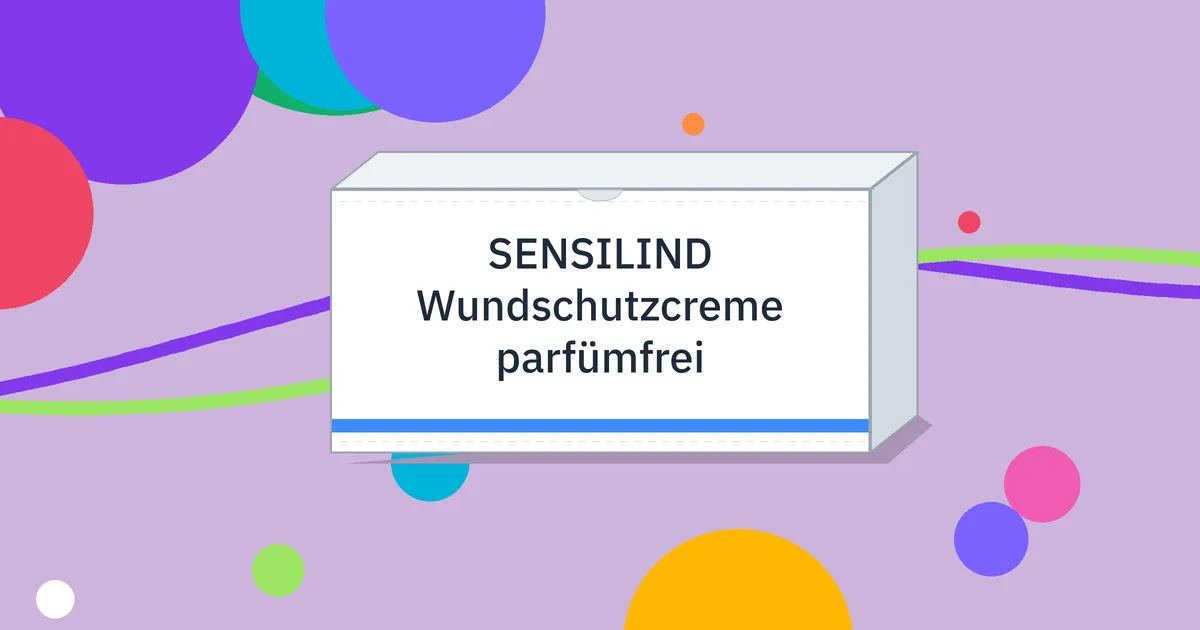 Symbolbild: Packung mit der Aufschrift SENSILIND Wundschutzcreme parfümfrei (PZN 00467778) – Verfügbarkeit und Bezug in Apotheken in Frankfurt am Main