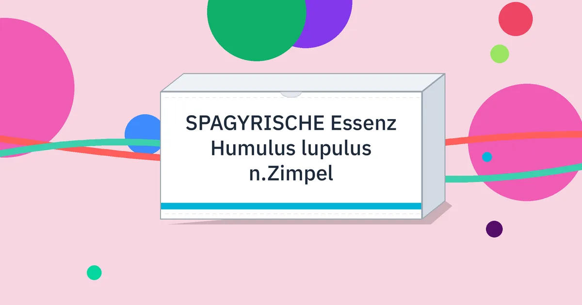 Symbolbild: Packung mit der Aufschrift SPAGYRISCHE Essenz Humulus lupulus n.Zimpel (PZN 00916957) – Verfügbarkeit und Bezug in Apotheken in Frankfurt am Main