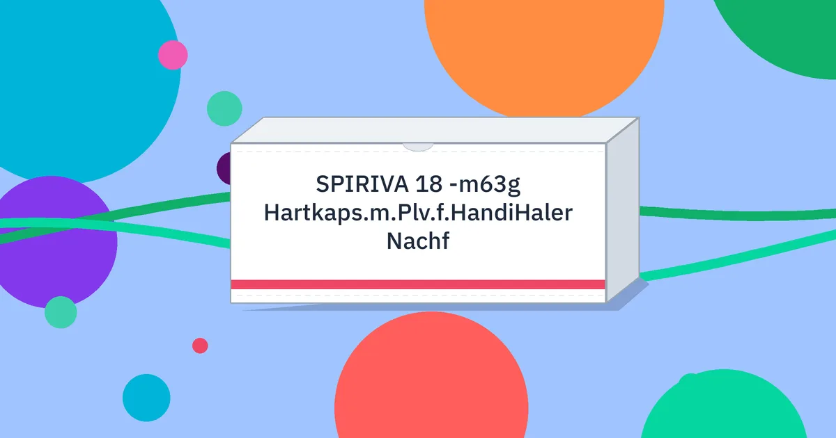 Symbolbild: Packung mit der Aufschrift SPIRIVA 18 -m63g Hartkaps.m.Plv.f.HandiHaler Nachf (PZN 16008877) – Verfügbarkeit und Bezug in Apotheken in Frankfurt am Main