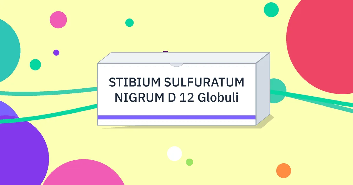 Symbolbild: Packung mit der Aufschrift STIBIUM SULFURATUM NIGRUM D 12 Globuli (PZN 14052609) – Verfügbarkeit und Bezug in Apotheken in Frankfurt am Main