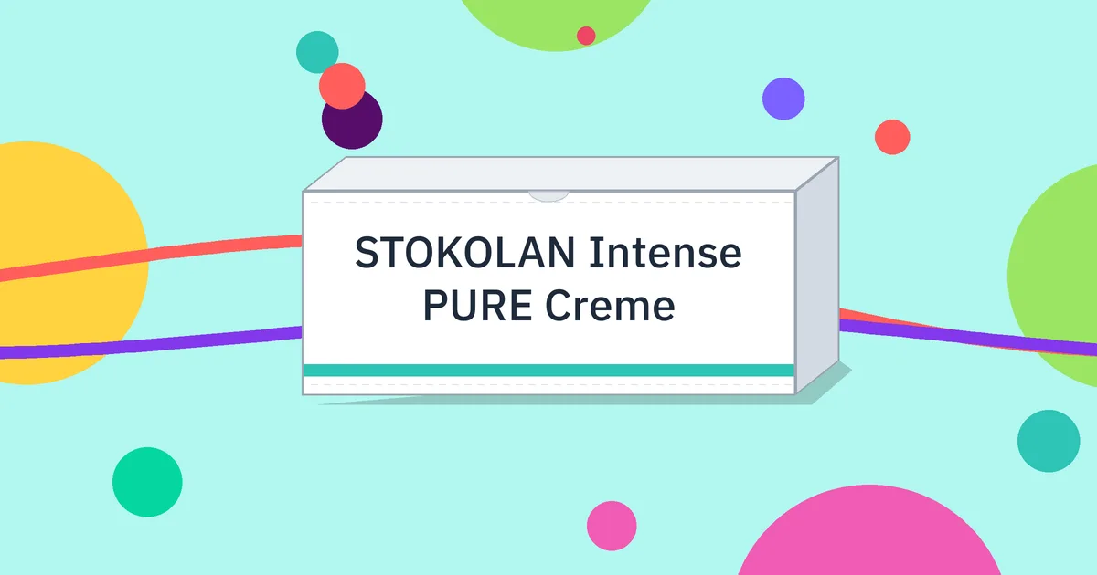 Symbolbild: Packung mit der Aufschrift STOKOLAN Intense PURE Creme (PZN 16748692) – Verfügbarkeit und Bezug in Apotheken in Frankfurt am Main