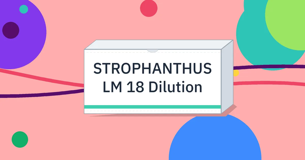 Symbolbild: Packung mit der Aufschrift STROPHANTHUS LM 18 Dilution (PZN 13204951) – Verfügbarkeit und Bezug in Apotheken in Frankfurt am Main