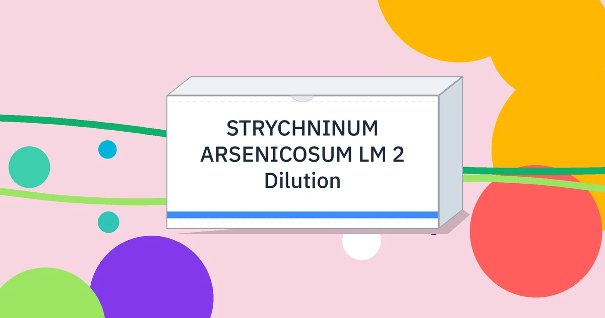 Symbolbild: Packung mit der Aufschrift STRYCHNINUM ARSENICOSUM LM 2 Dilution (PZN 13205689) – Verfügbarkeit und Bezug in Apotheken in Frankfurt am Main