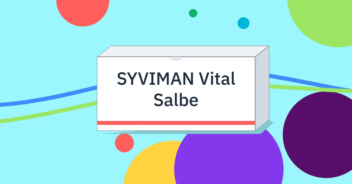 Symbolbild: Packung mit der Aufschrift SYVIMAN Vital Salbe (PZN 02415998) – Verfügbarkeit und Bezug in Apotheken in Frankfurt am Main