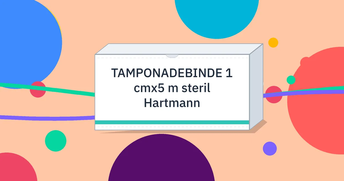 Symbolbild: Packung mit der Aufschrift TAMPONADEBINDE 1 cmx5 m steril Hartmann (PZN 20167647) – Verfügbarkeit und Bezug in Apotheken in Frankfurt am Main