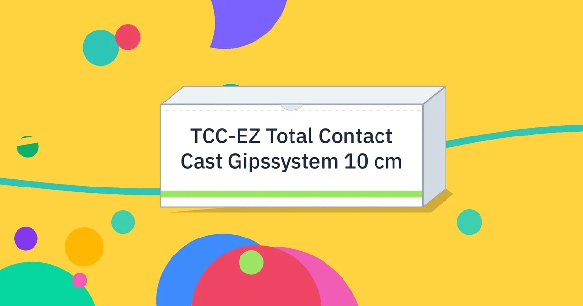 Symbolbild: Packung mit der Aufschrift TCC-EZ Total Contact Cast Gipssystem 10 cm (PZN 14327443) – Verfügbarkeit und Bezug in Apotheken in Frankfurt am Main