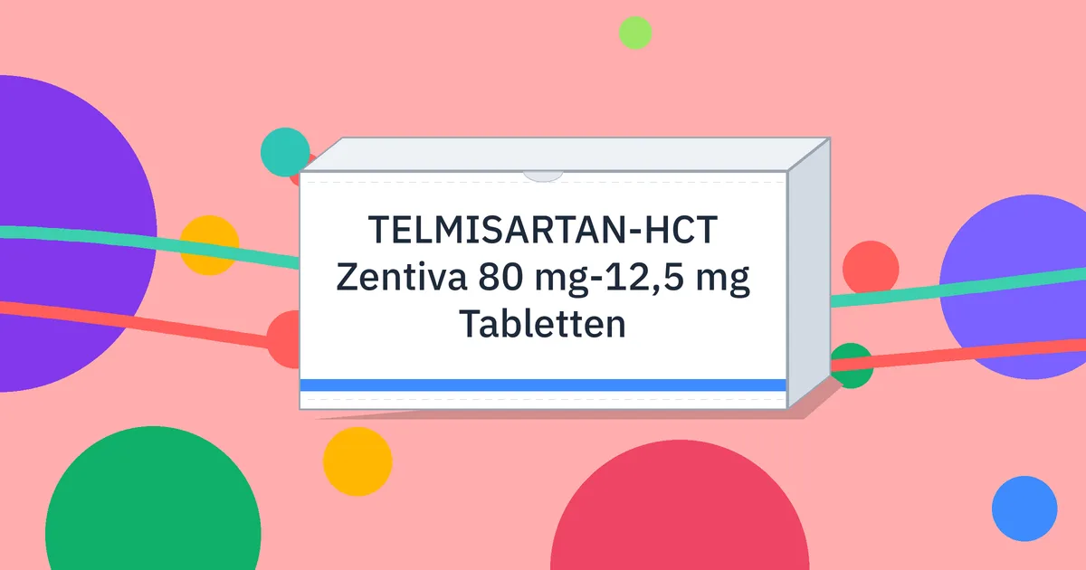 Symbolbild: Packung mit der Aufschrift TELMISARTAN-HCT Zentiva 80 mg-12,5 mg Tabletten (PZN 10114408) – Verfügbarkeit und Bezug in Apotheken in Frankfurt am Main