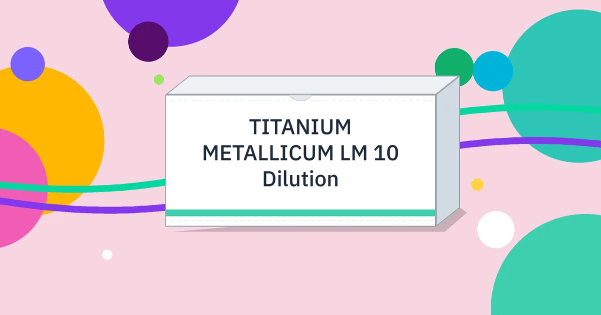 Symbolbild: Packung mit der Aufschrift TITANIUM METALLICUM LM 10 Dilution (PZN 13224310) – Verfügbarkeit und Bezug in Apotheken in Frankfurt am Main