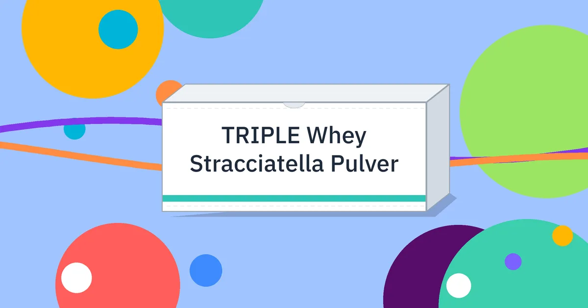 Symbolbild: Packung mit der Aufschrift TRIPLE Whey Stracciatella Pulver (PZN 10534369) – Verfügbarkeit und Bezug in Apotheken in Frankfurt am Main