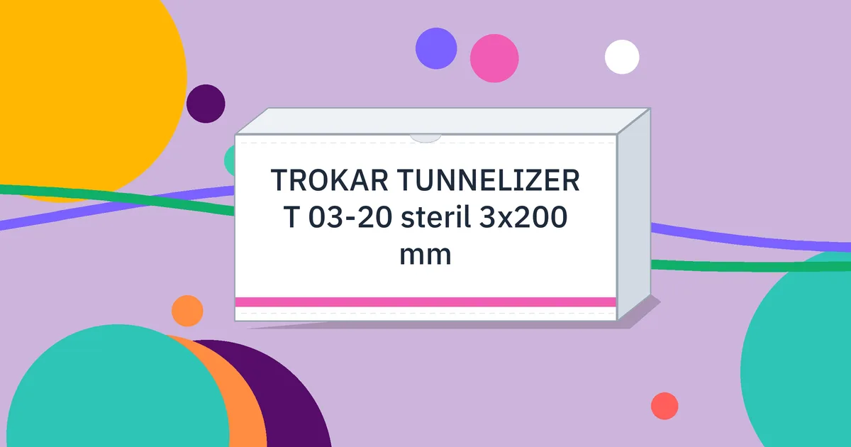 Symbolbild: Packung mit der Aufschrift TROKAR TUNNELIZER T 03-20 steril 3x200 mm (PZN 14272446) – Verfügbarkeit und Bezug in Apotheken in Frankfurt am Main