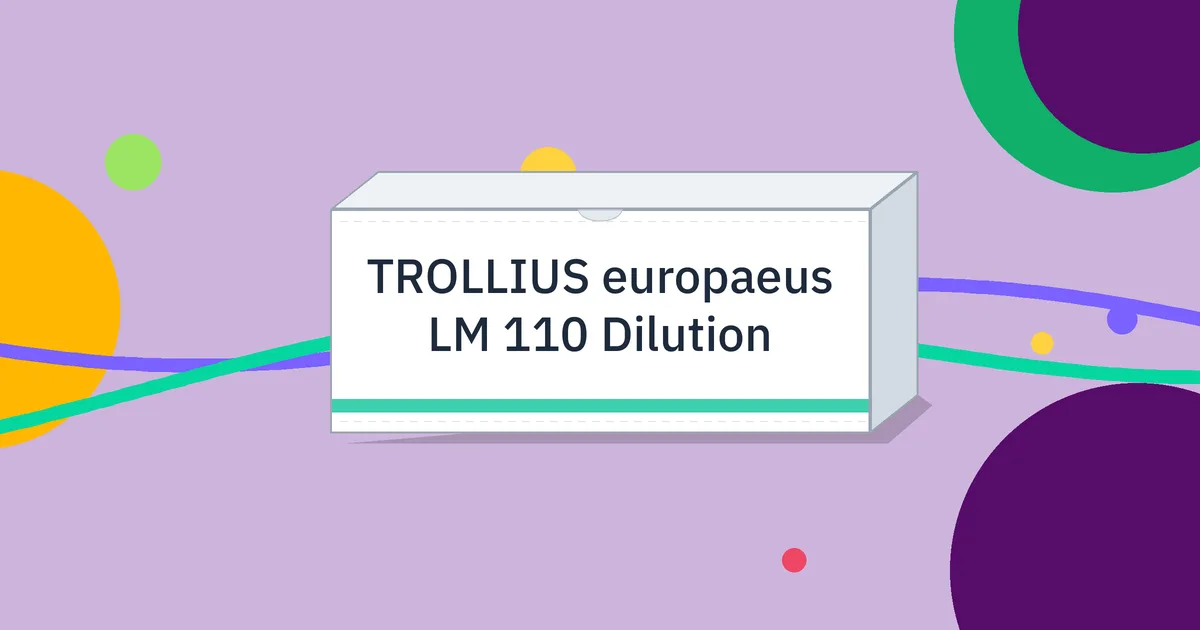 Symbolbild: Packung mit der Aufschrift TROLLIUS europaeus LM 110 Dilution (PZN 13252849) – Verfügbarkeit und Bezug in Apotheken in Frankfurt am Main