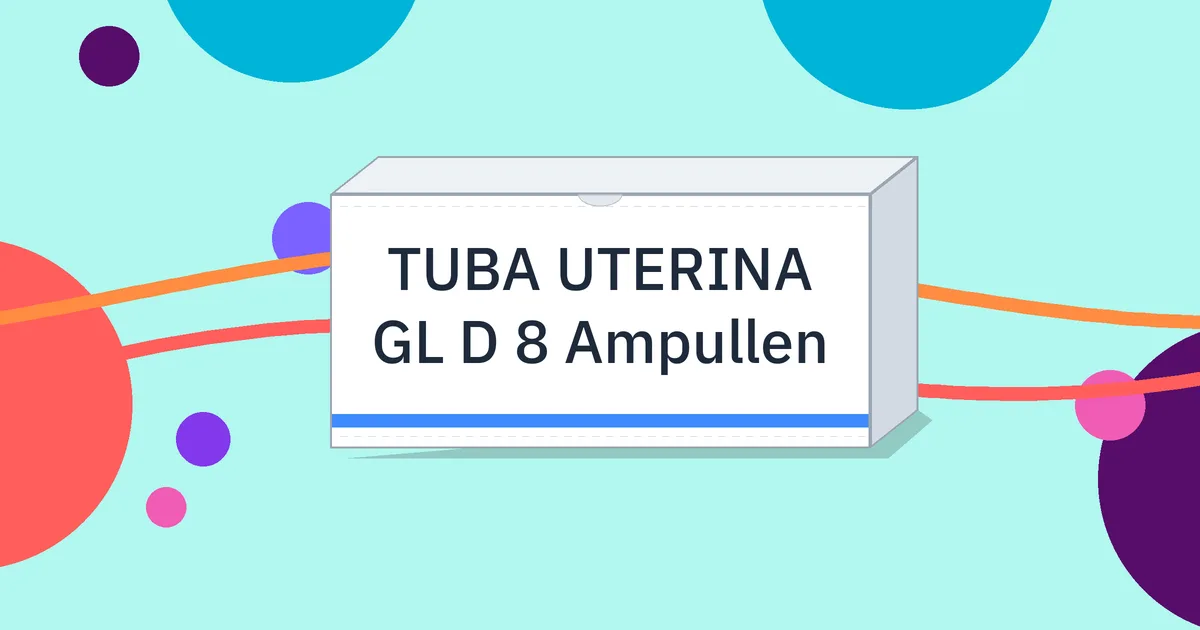 Symbolbild: Packung mit der Aufschrift TUBA UTERINA GL D 8 Ampullen (PZN 03786892) – Verfügbarkeit und Bezug in Apotheken in Frankfurt am Main