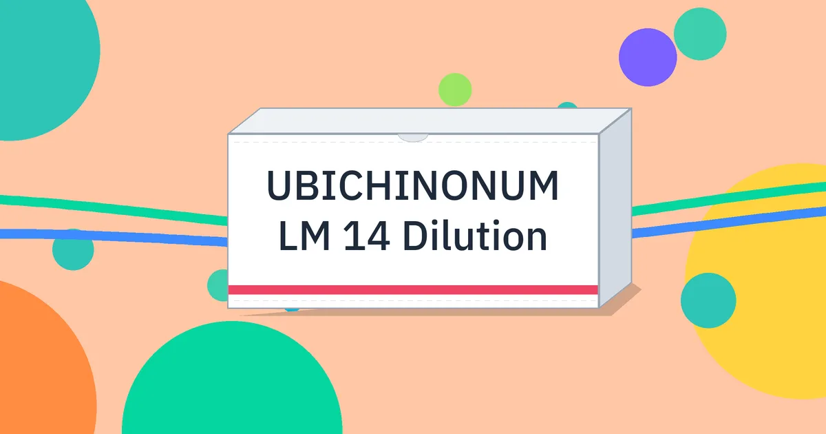 Symbolbild: Packung mit der Aufschrift UBICHINONUM LM 14 Dilution (PZN 13254831) – Verfügbarkeit und Bezug in Apotheken in Frankfurt am Main