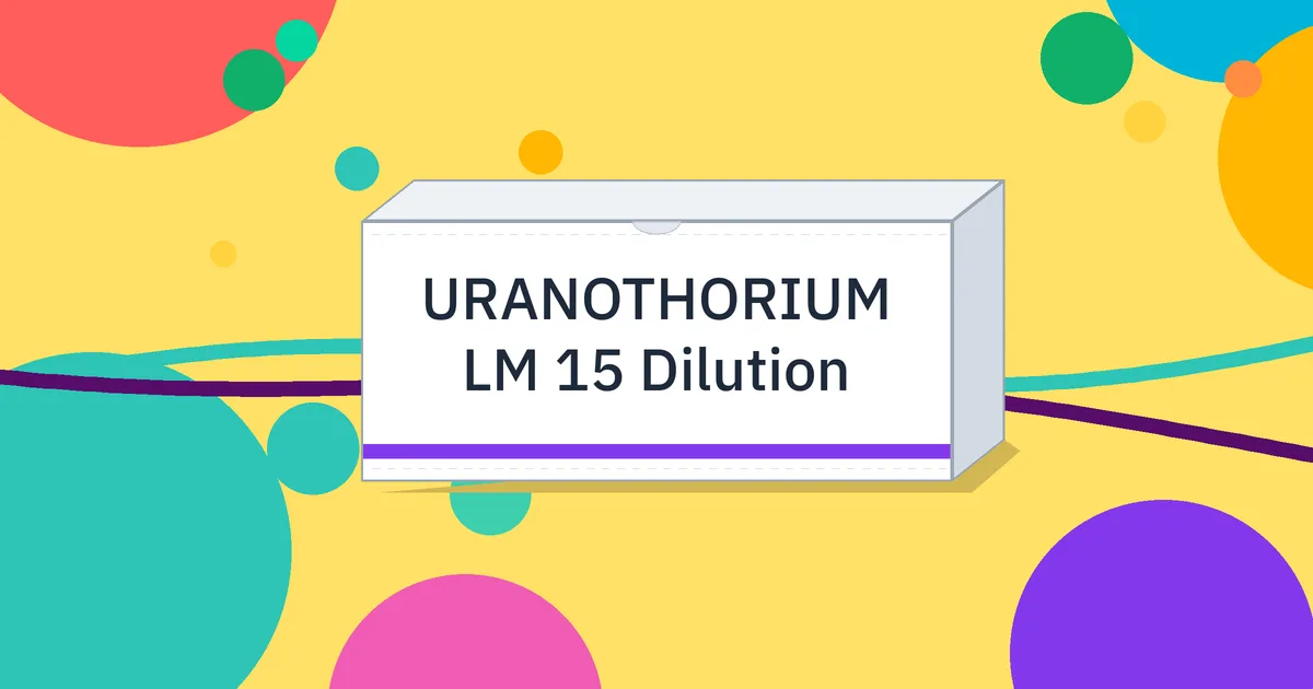 Symbolbild: Packung mit der Aufschrift URANOTHORIUM LM 15 Dilution (PZN 13256764) – Verfügbarkeit und Bezug in Apotheken in Frankfurt am Main